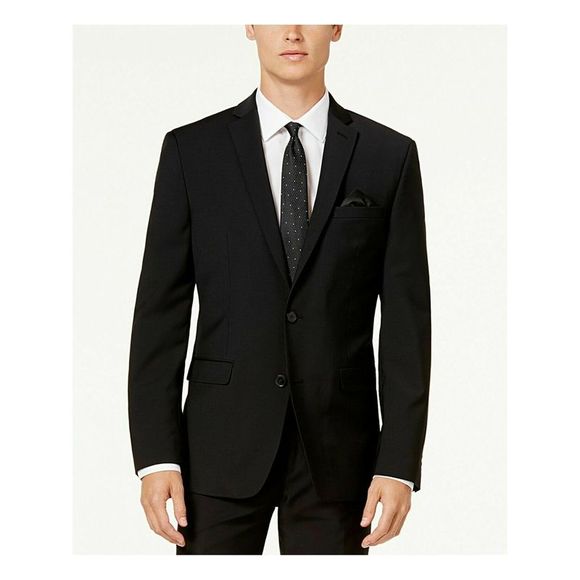 Bar III | Suits & Blazers | Bar Iii Mens Black Single Breasted Slim Fit ...